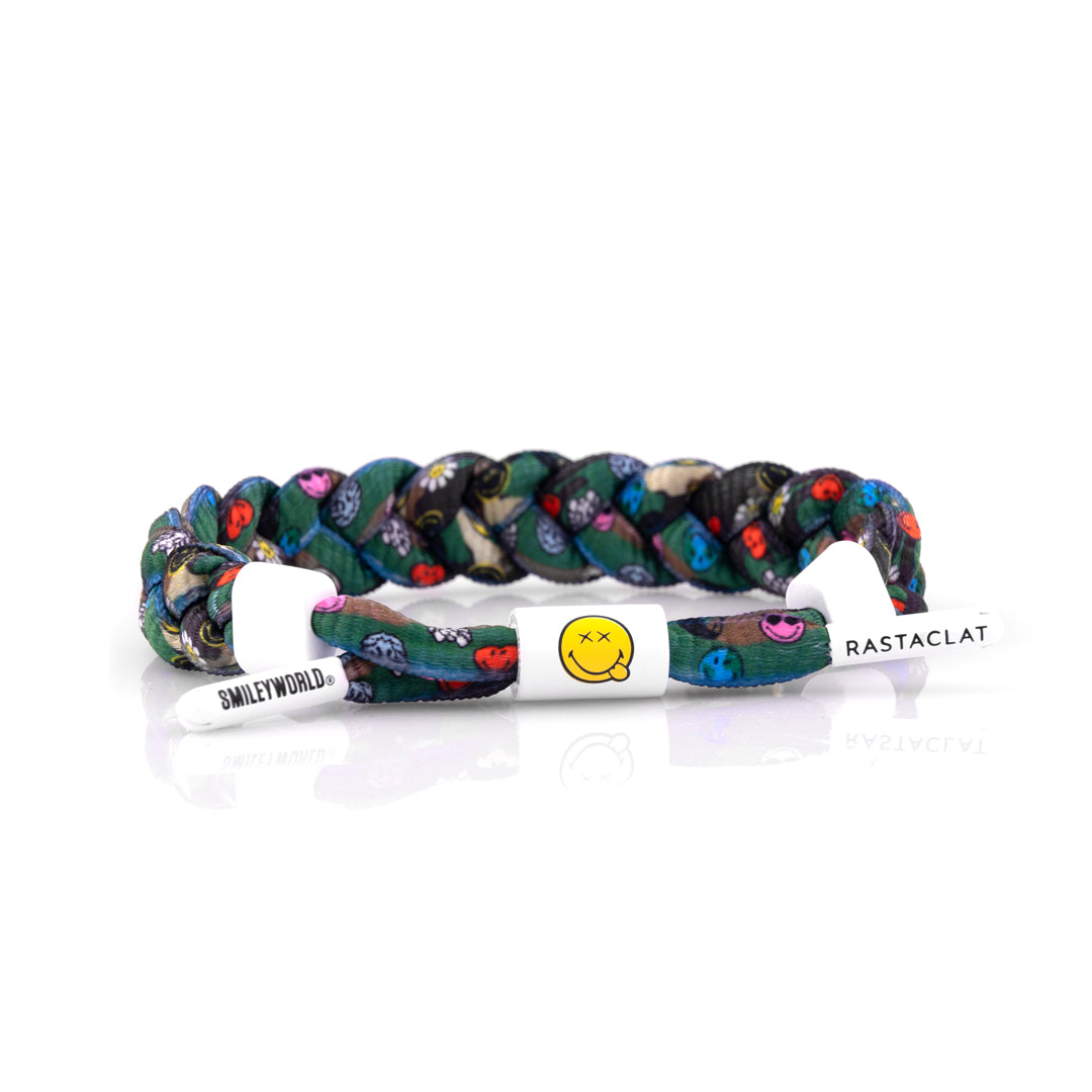 SmileyWorld® Printed Braided Bracelet | Rastaclat